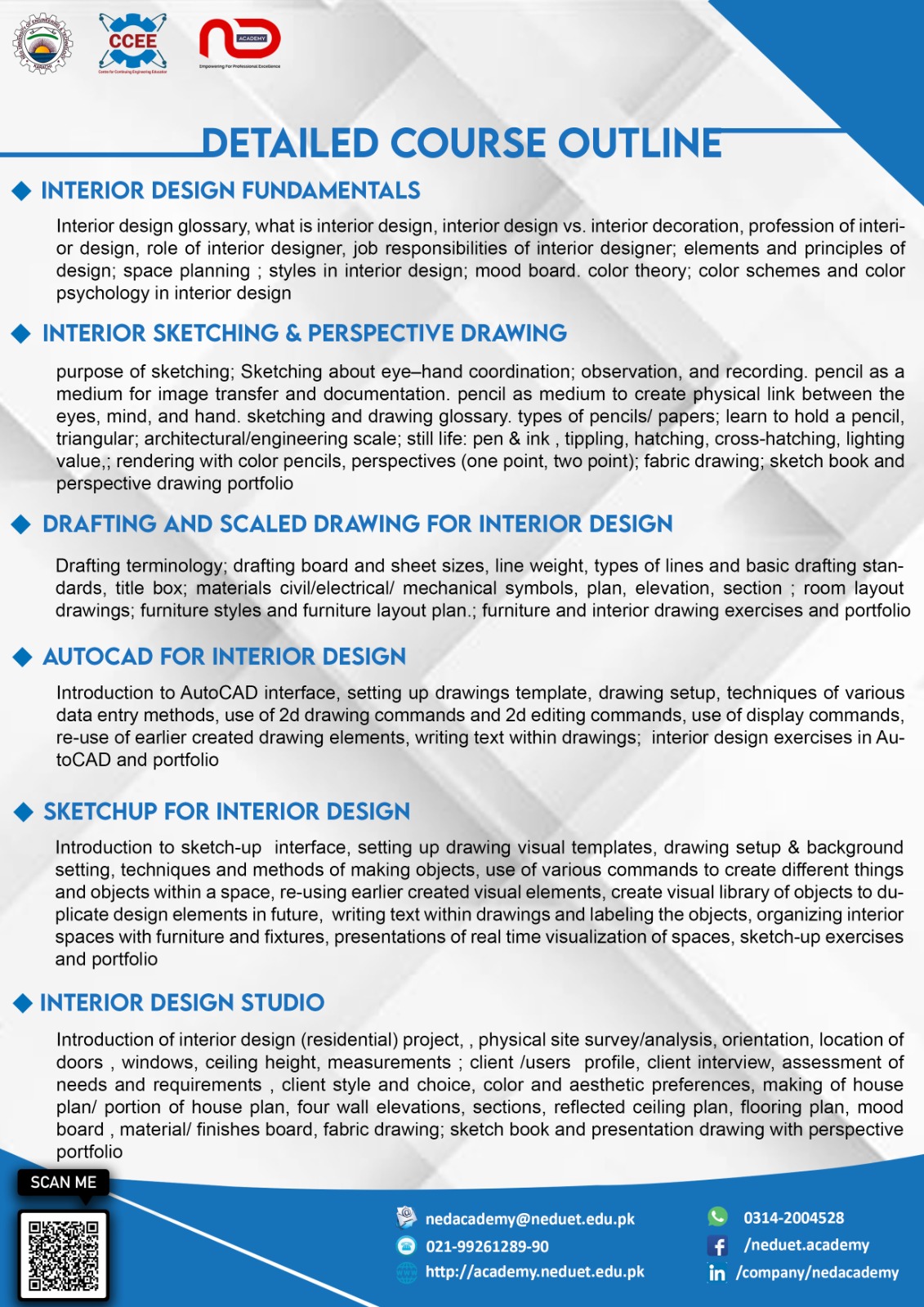 UGD in Interior Design | NED Academy - CCEE | CMPP | PTMC UGD in Interior Design | NED Academy - CCEE | CMPP | PTMC